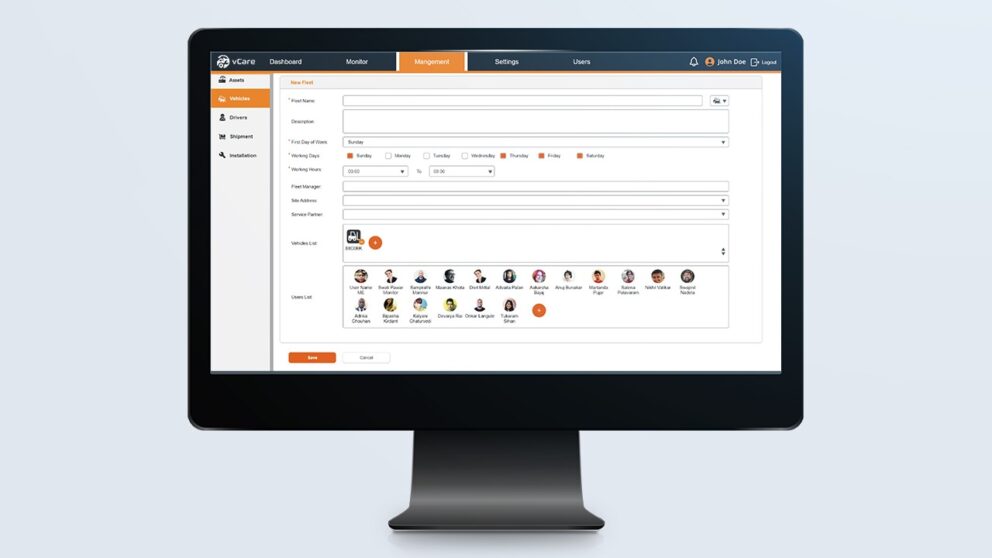 vCare™: Real-time Fleet Management & Safety for Heavy Vehicles